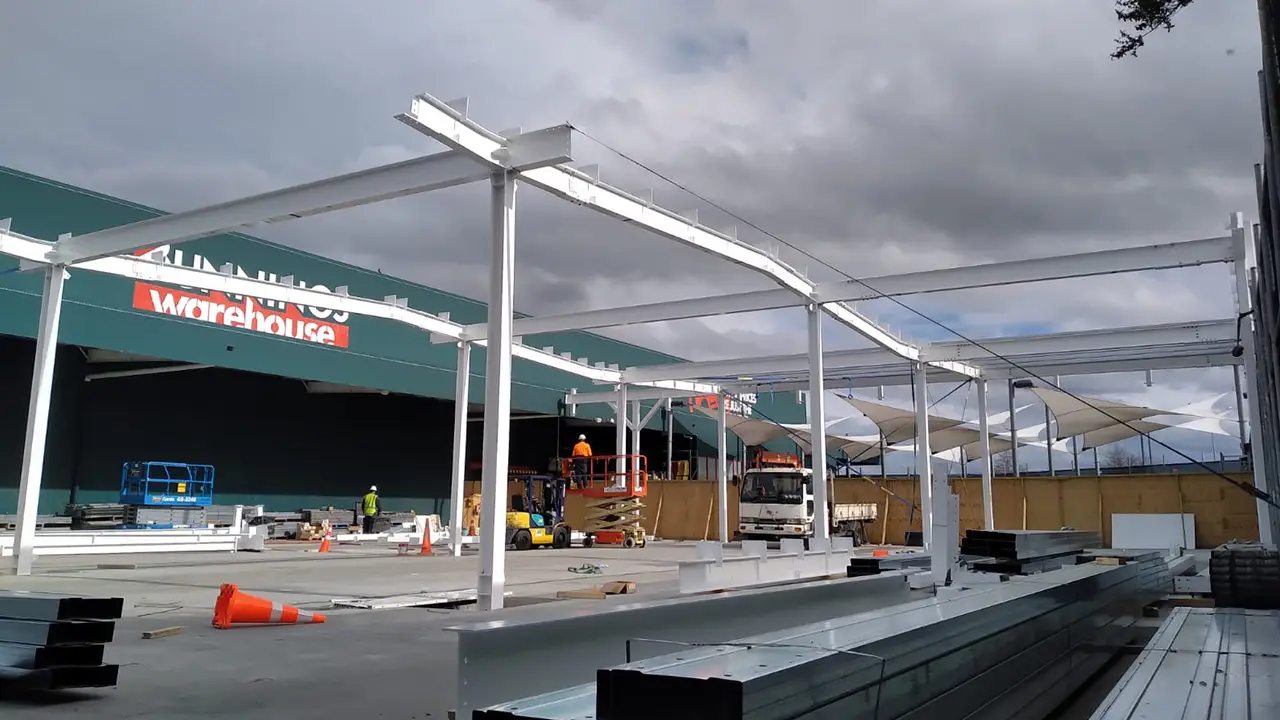 Bunnings Rotorua – Bagged Goods Canopy | Rotorua Steel Structures